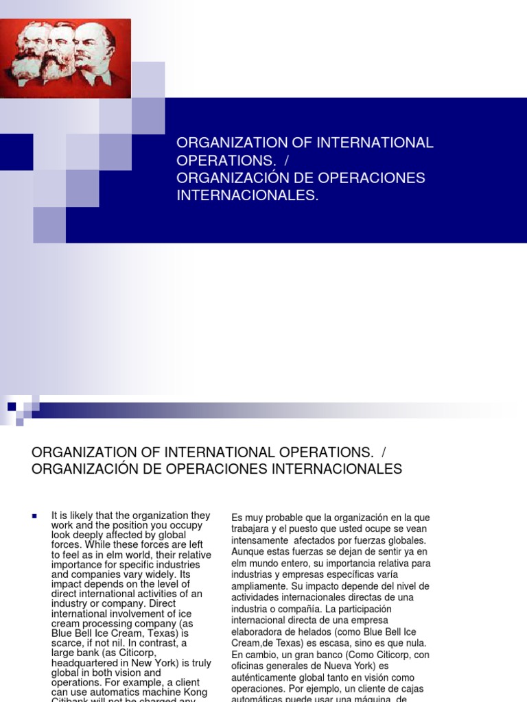 Organization of International Operations | PDF | Business | Business ...