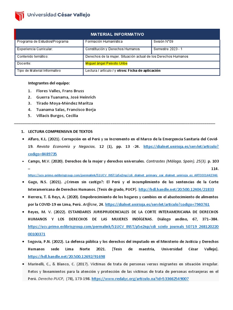 Ficha de Aplicación 09-g5 | PDF | Cuestionario | Derechos humanos