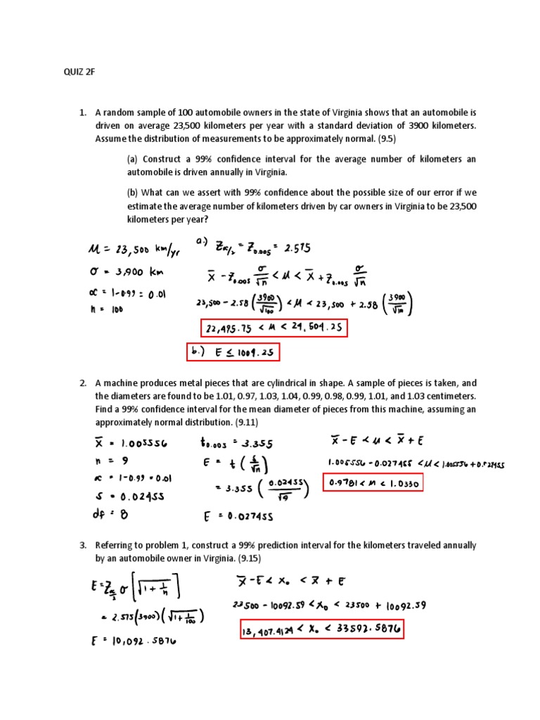 Eda Quiz 2F Answerkey | PDF