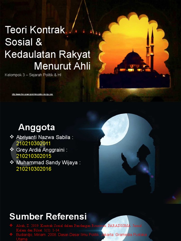 Islamic Mosque Sunset PowerPoint Templates | PDF