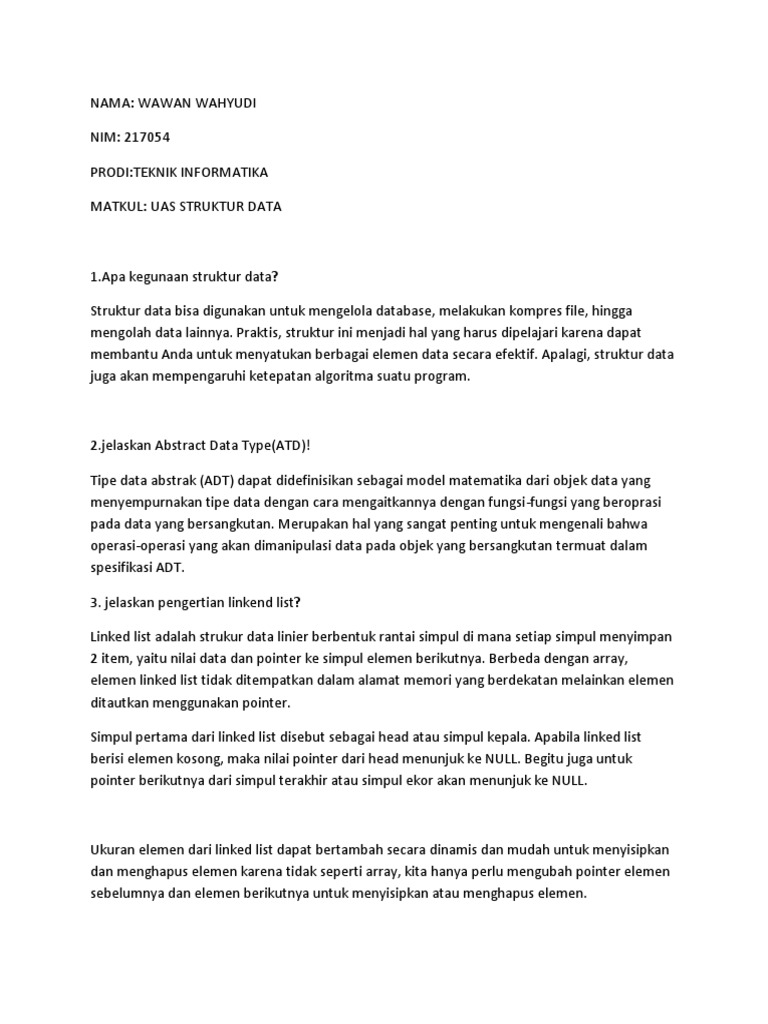 Uts Struktur Data | PDF