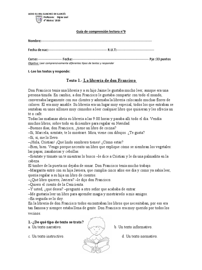 Guía de Comprensión Lectora N | PDF | Asunto (gramática) | León