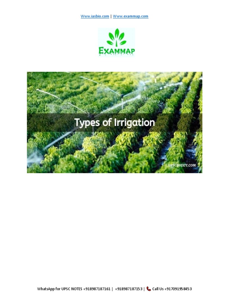 Irrigation Notes For UPSC CSE | PDF