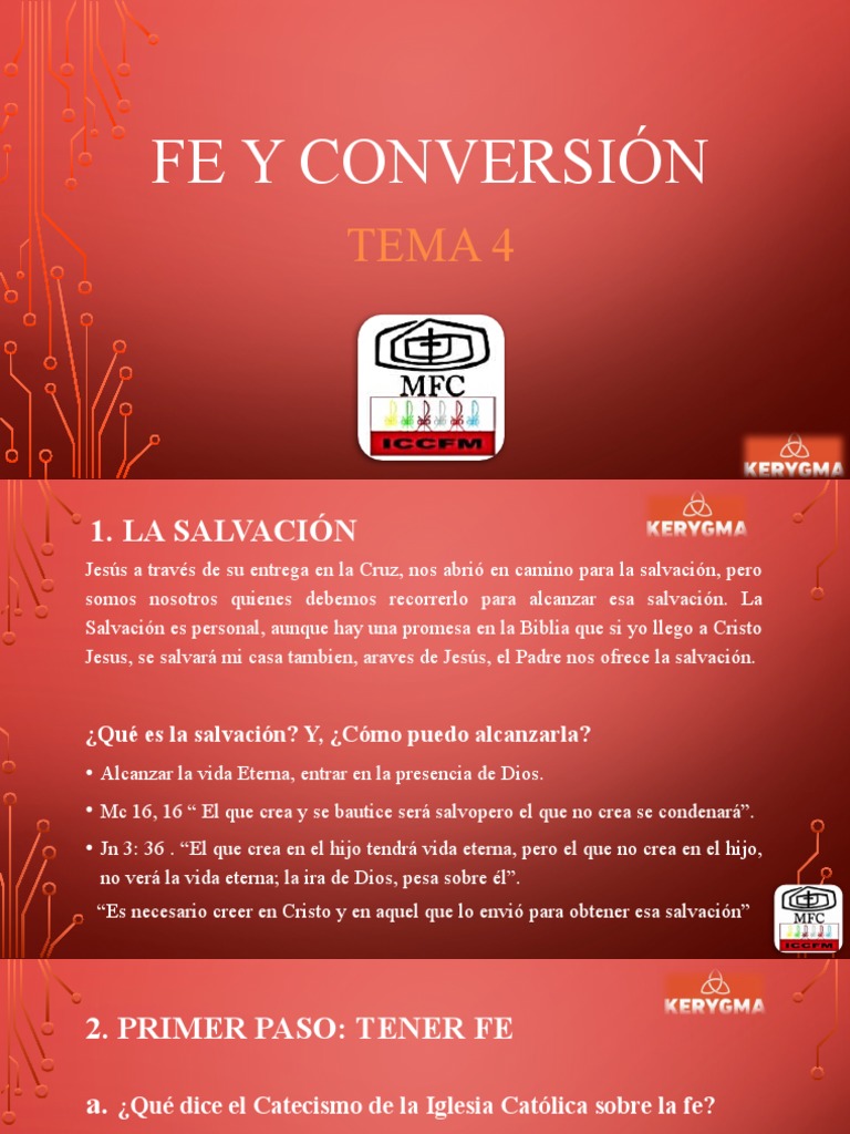 Kerigma Tema 4 Fe y Conversión | PDF