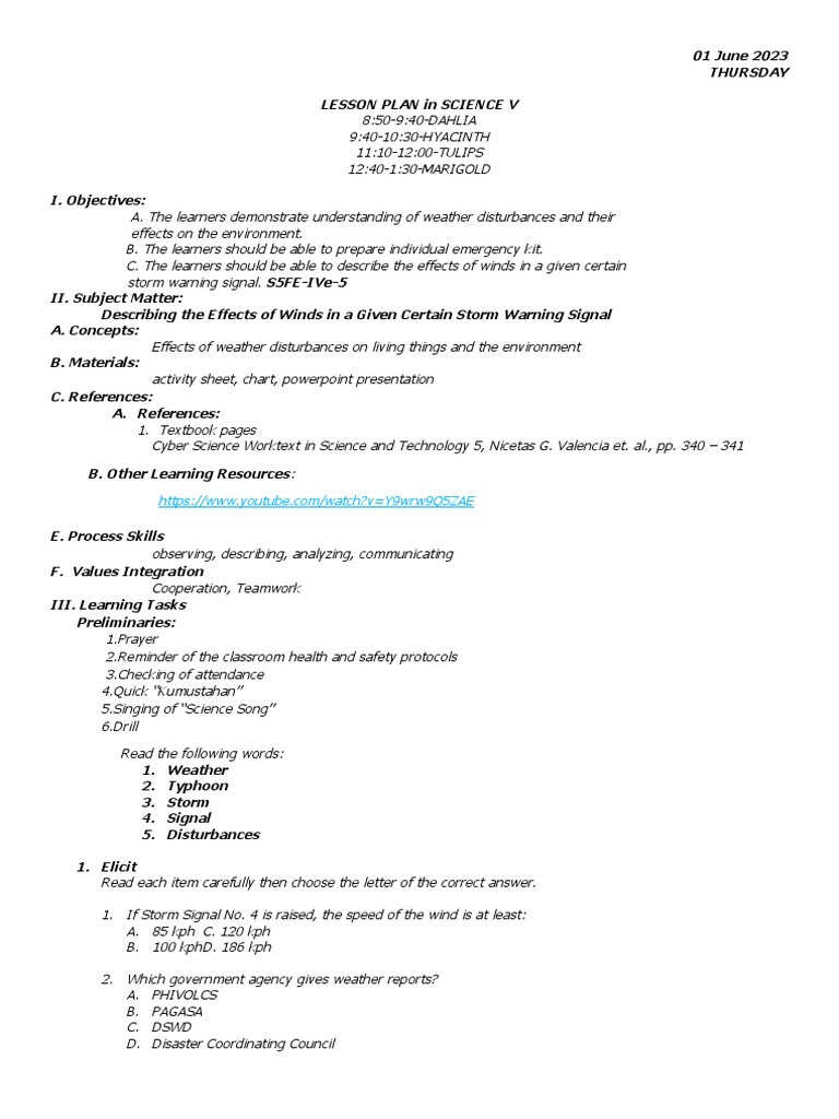 SCIENCE 5-DLP-June 1, 2023-q3w4 | PDF