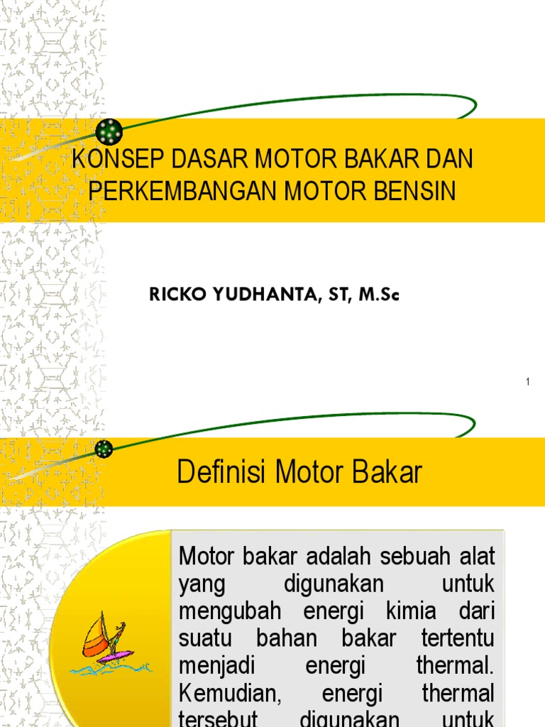 Konsep Dasar Motor Bakar Dan Perkembangan Motor Bensin | PDF