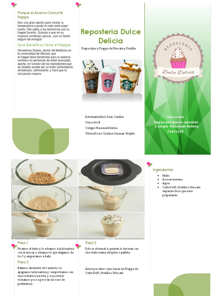 Beneficios y Receta de Frappe | PDF | Alimentos