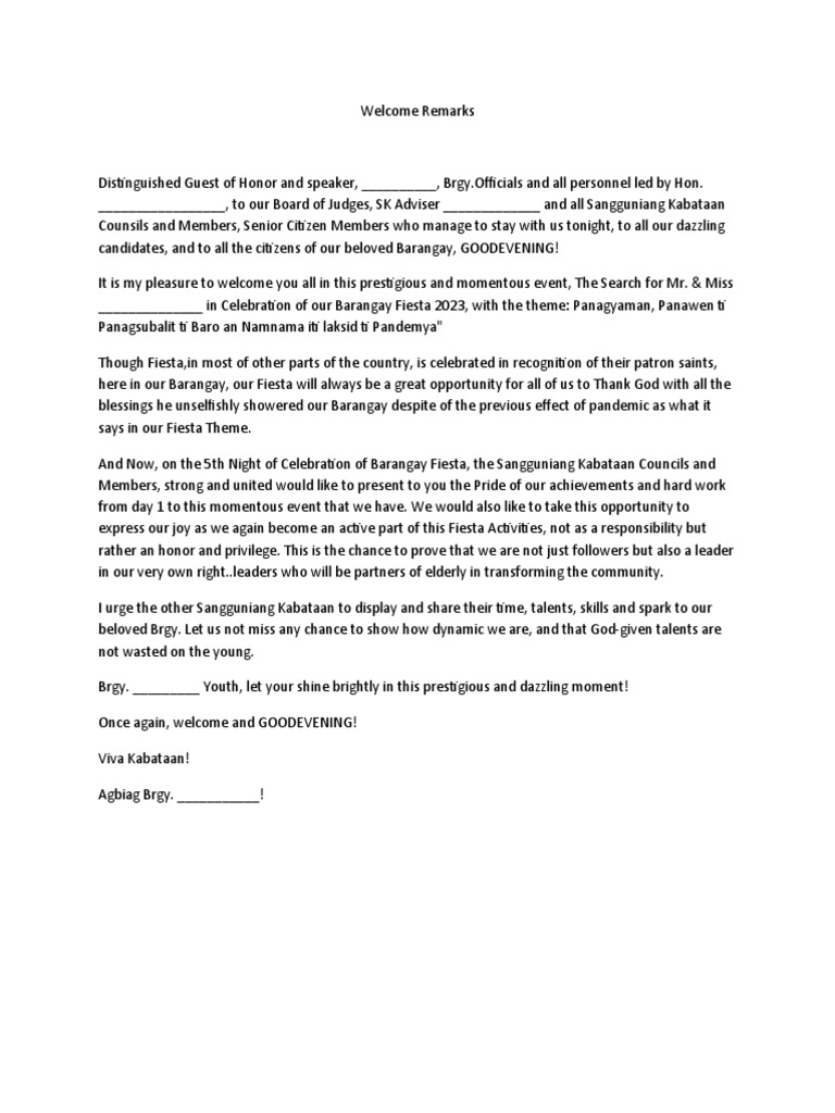 Welcome Remarks-WPS Office | PDF