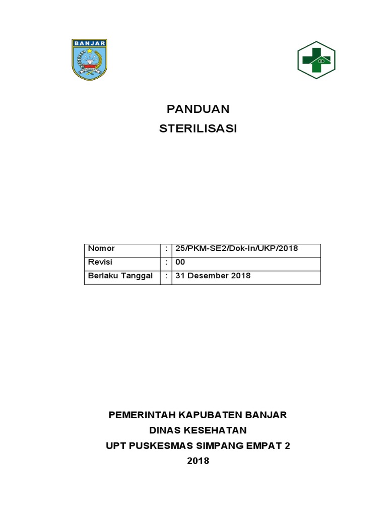 Panduan Sterilisasi | PDF | Kesehatan Holistik | Sains & Matematika