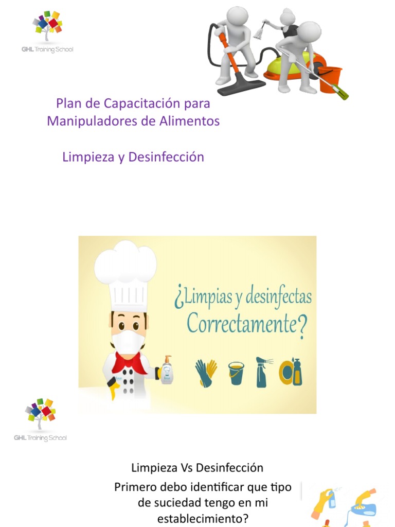 Presentacion Limpieza y Desinfeccion | PDF | Agua | Emulsión
