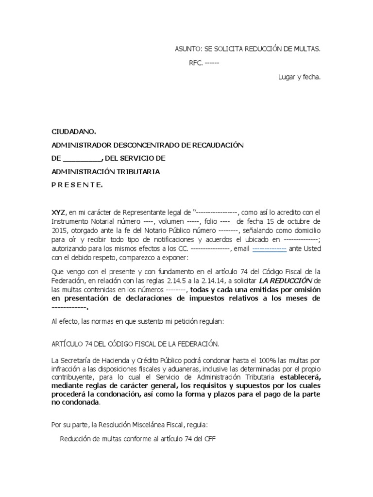 Reduccion de Multas | PDF