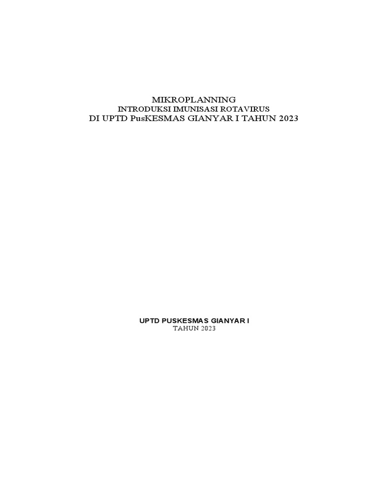 Contoh Mikroplaning Kejar Provinsi Bai | PDF
