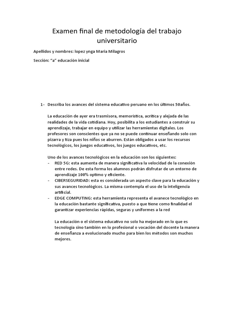 Examen MTU ORIGINAL | PDF