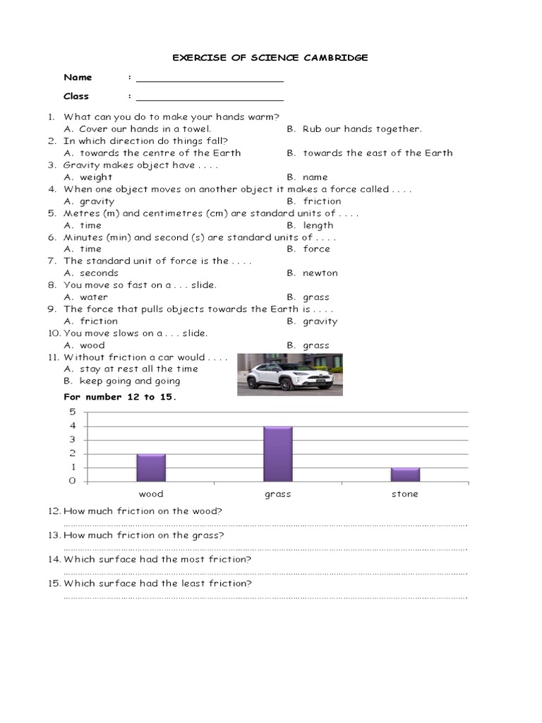 Cambridge Science Exercise Worksheet | PDF