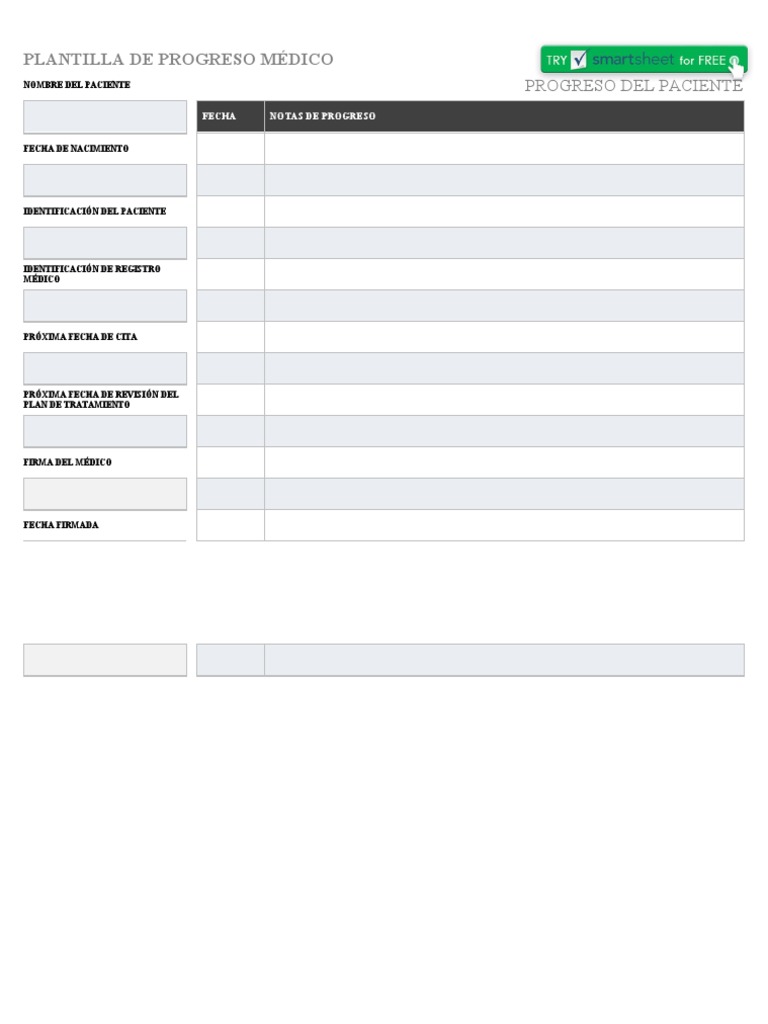 IC Medical Progress Template 27219 - WORD - ES | PDF