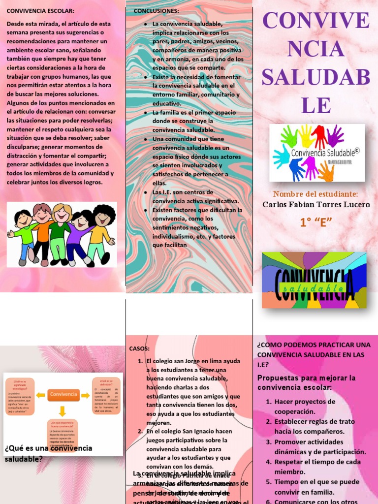 Triptico Ept Convivencia Saludable | PDF