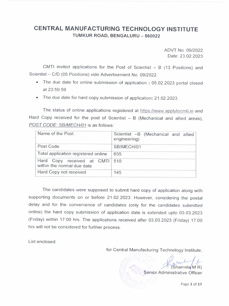 Scientist B Mechanical | PDF