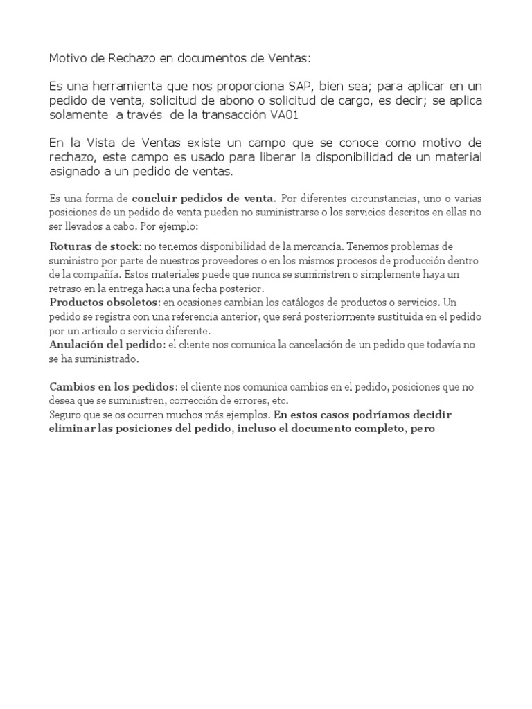 Manual Motivo de Rechazo | PDF | Finanzas y dinero