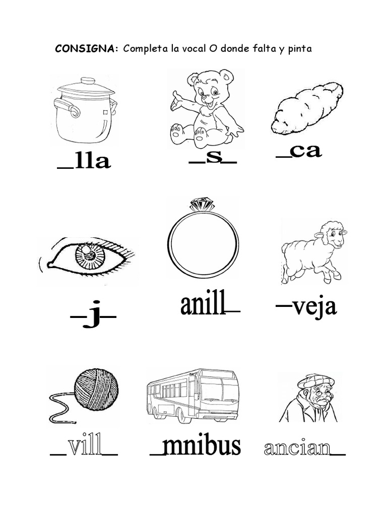 Actividades con la Vocal "O" para Niños | PDF