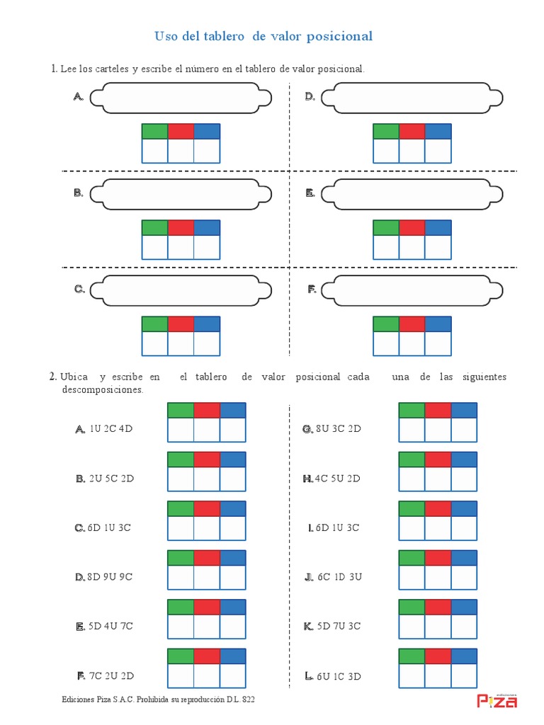 Tablero de Valor Posicional - Matemática | PDF | Tecnología