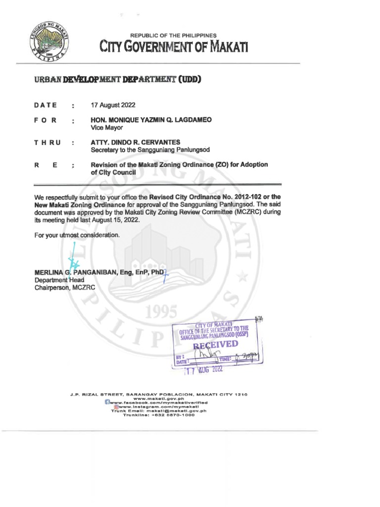 Makati Revised Zoning Ordinance | PDF