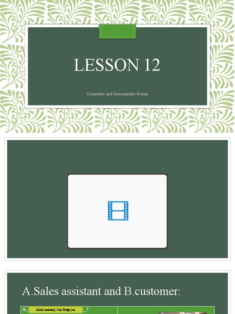 Countable Vs Uncountable Nouns Lesson Pdf Cuisine Food And Drink