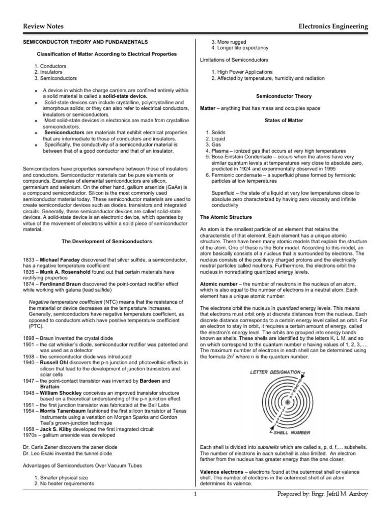 Semiconductor Physics | PDF