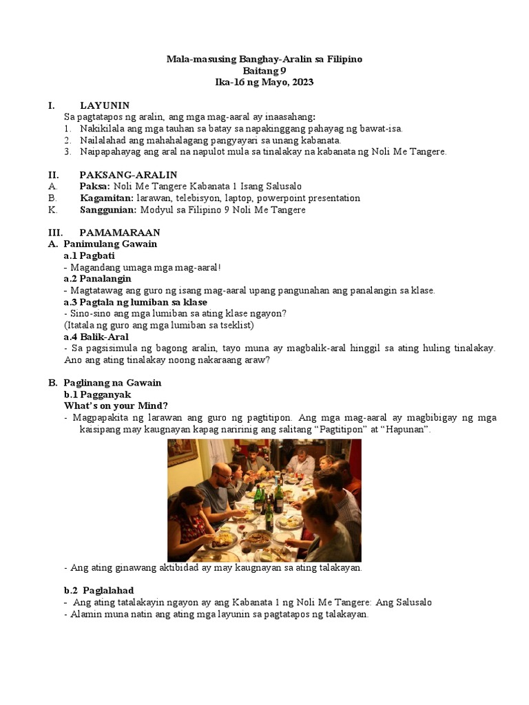 Lesson Plan_Grade 9_Week 2_May 16 | PDF