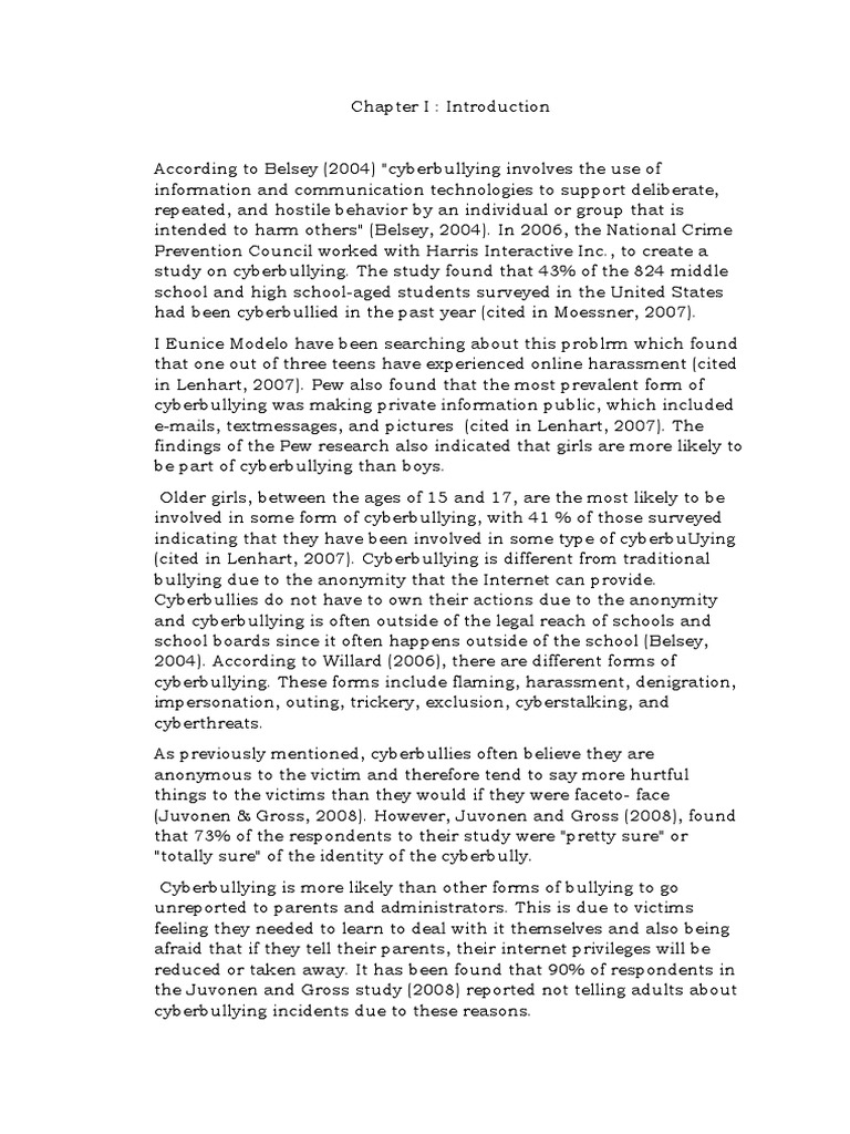 According To Belsey | PDF | Cyberbullying | Violence