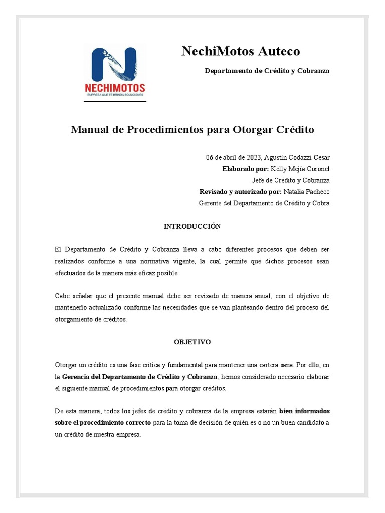 Ejemplo Manual de Procedimientos | PDF | Cliente | Business