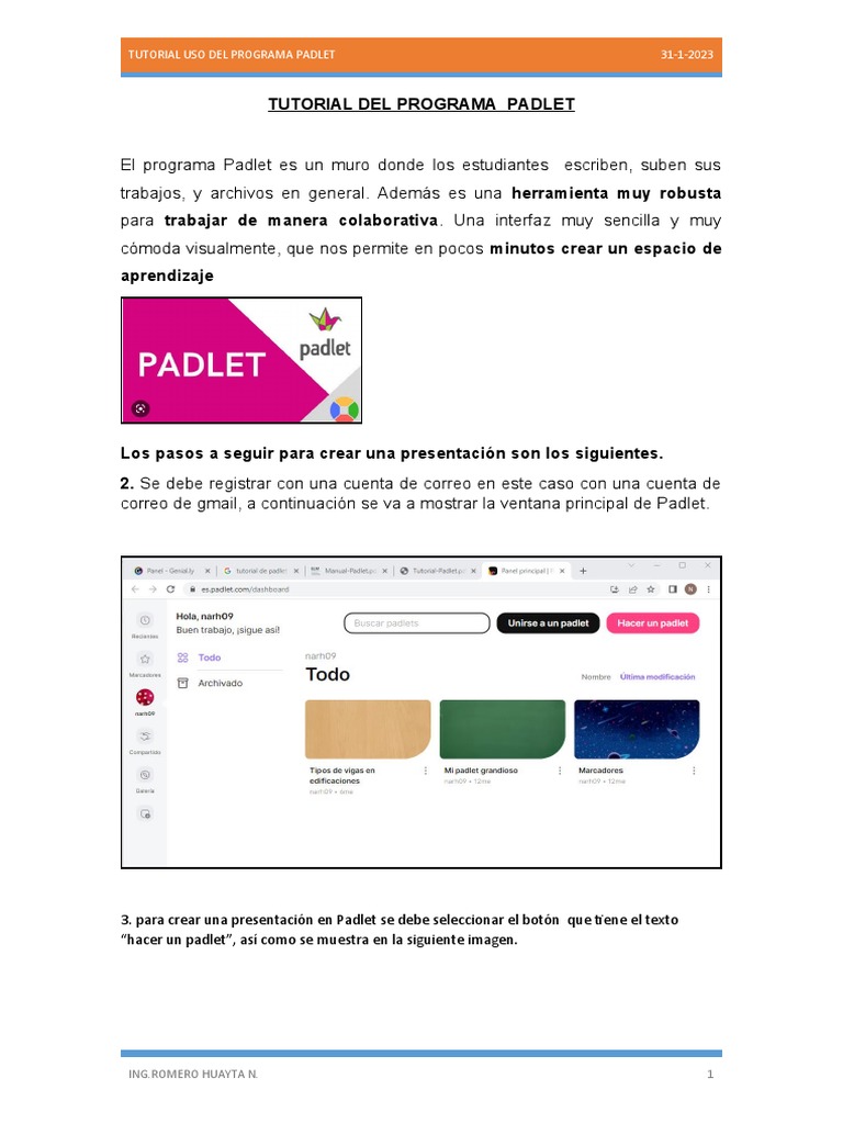 Tutorial de Padlet | PDF | Youtube | Ventana (informática)