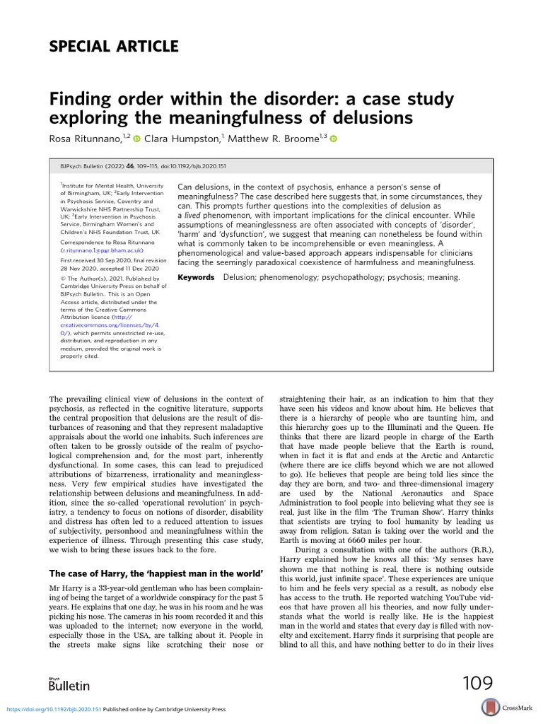 Finding Order Within The Disorder A Case Study Exploring The ...
