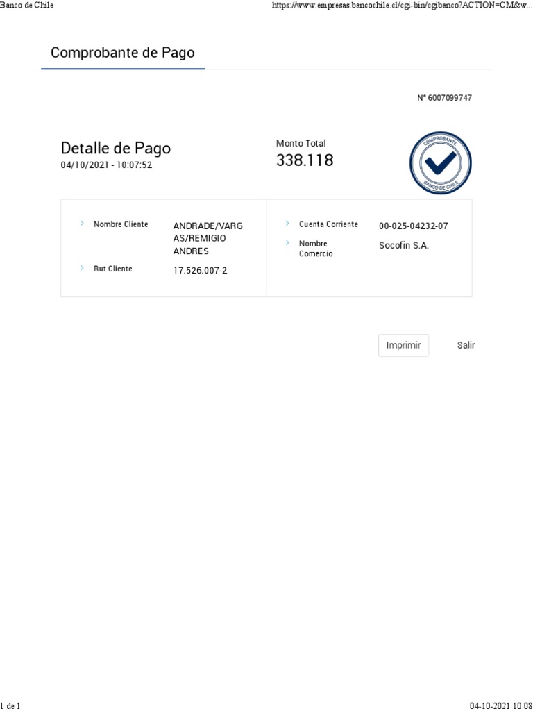 Banco de Chile | PDF