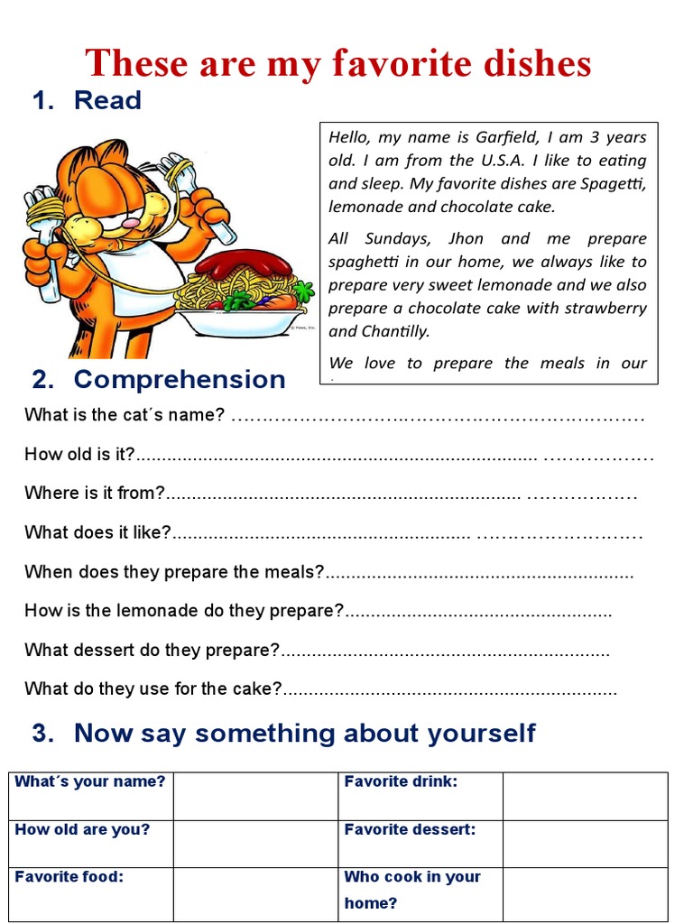Garfield Food | PDF