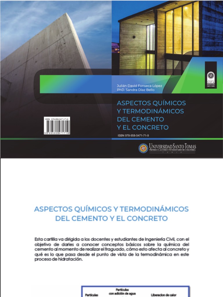 Aspectos Químicos y Termodinámicos Del Cemento y El Concreto | PDF | Cemento | Hormigón