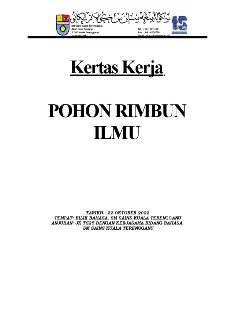 Program Pohon Rimbun Ilmu SM Sains | PDF