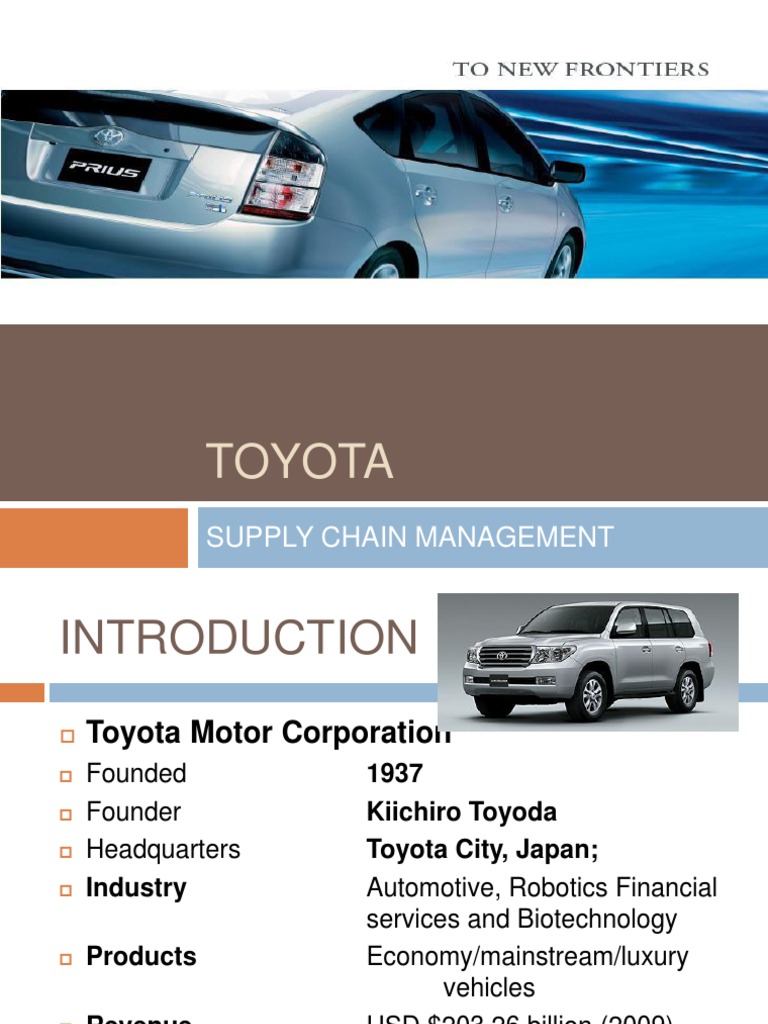 Toyota Supply Chain | PDF | Toyota | Supply Chain
