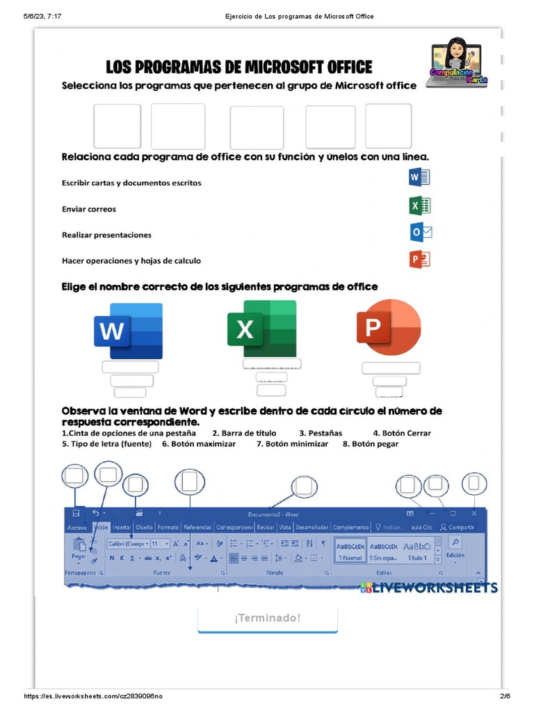 Ejercicio de Los programas de Microsoft Office | PDF
