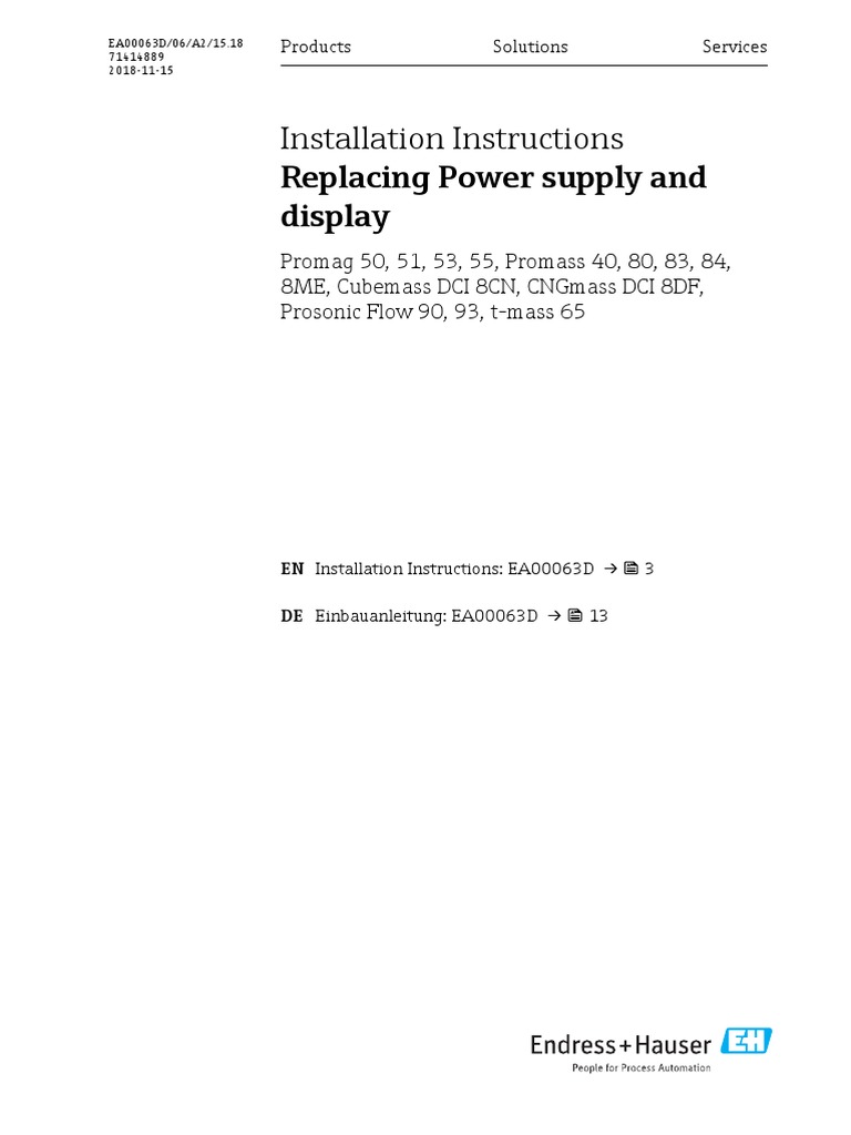 Installation Instructions Replacing Power Supply and Display | PDF