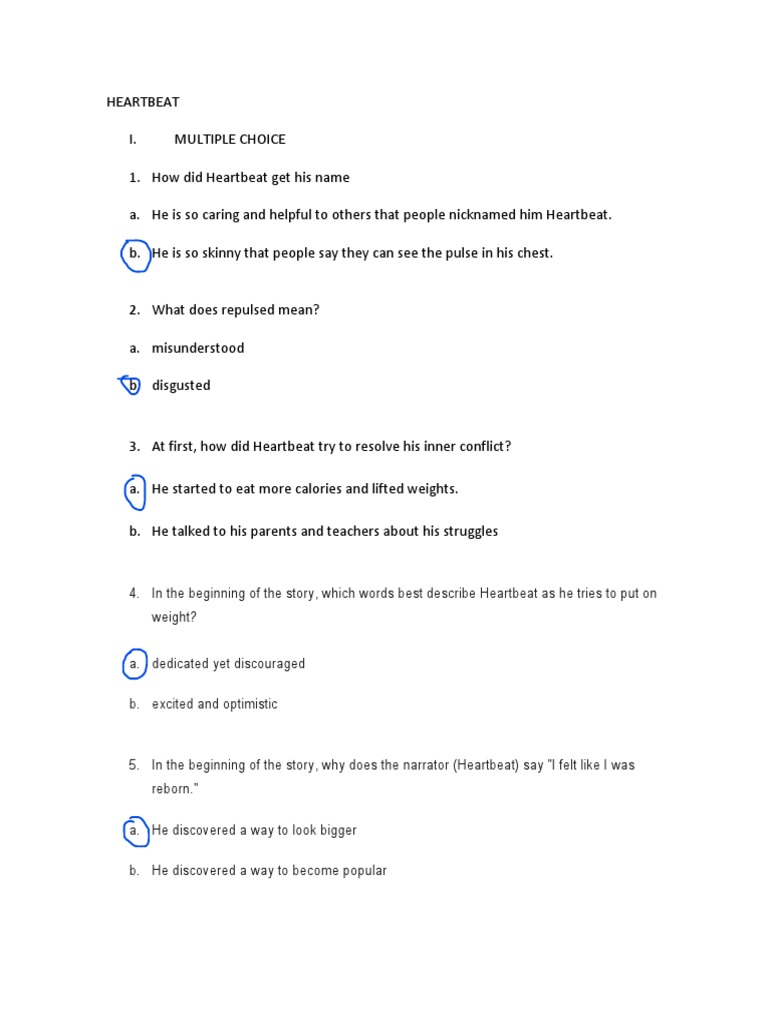 Heartbeat (Story) - Practice | PDF