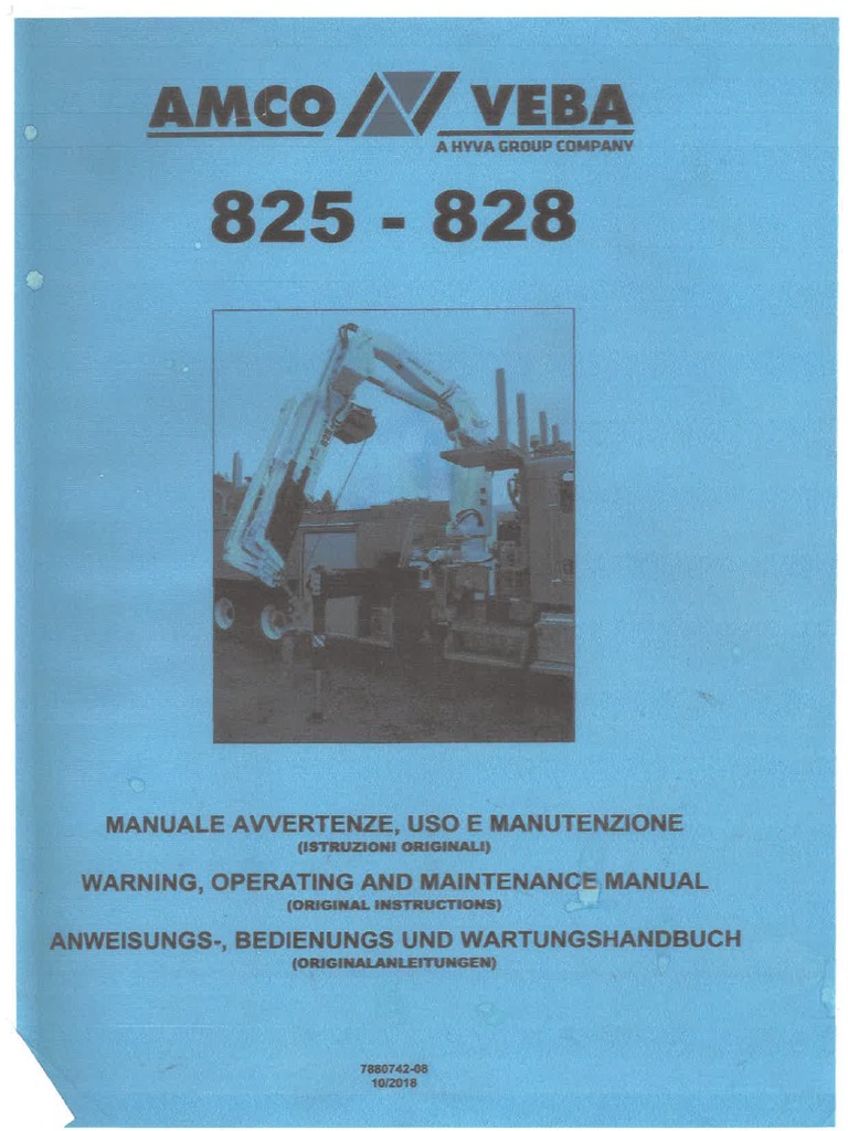 Manual Operations & Specification TMC Amco Veba 825 | PDF