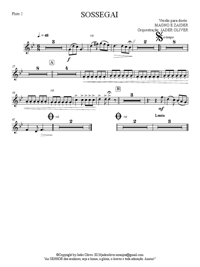 Sossegai - Dupla Flute 2 | PDF