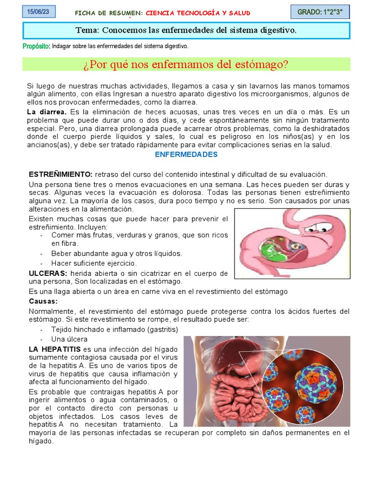 Resumen Cientifico B 15 de Junio CTS | PDF | Diarrea | Hepatitis