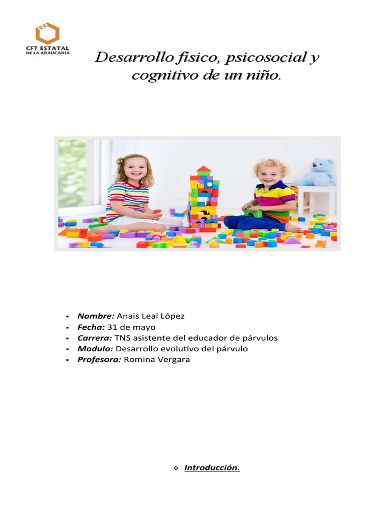 Informe Desarrollo Fisico, Cognitivo y Psicosocial | PDF