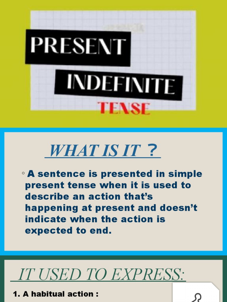 Present Indefinite Tense | PDF