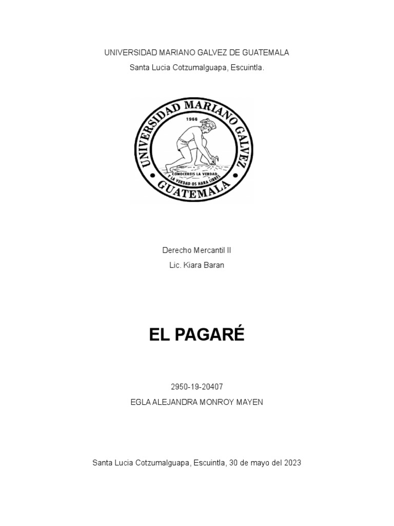 El Pagare | PDF | Pagaré | Pagos