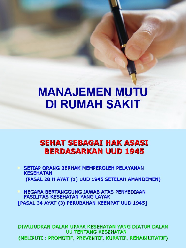 Manajemen Mutu Di Rumah Sakit | PDF Manajemen Mutu Di Rumah Sakit | PDF