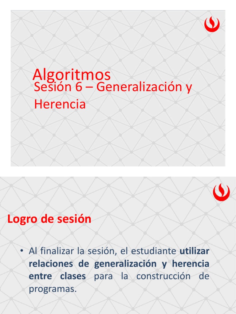 Semana 6 Generalizacion Herencia Pdf Herencia Programación Orientada A Objetos