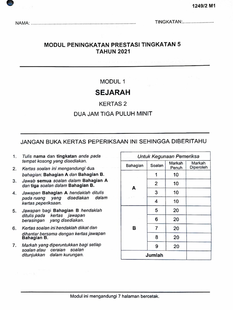 (KEDAH) K2 Modul Peningk - Prestasi SEJ 21 | PDF