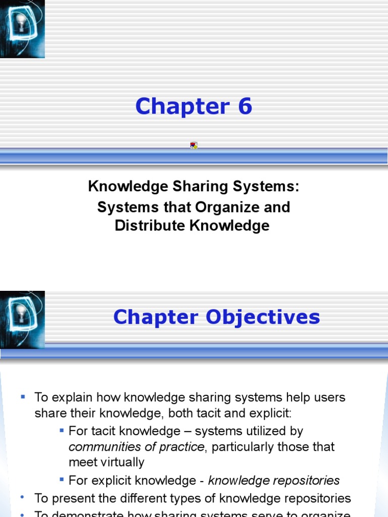 Chapter 6 Knowledge Sharing System | PDF | Computing